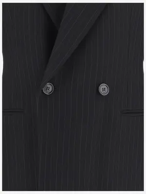 Saint Laurent Double-breasted Striped Jacket
