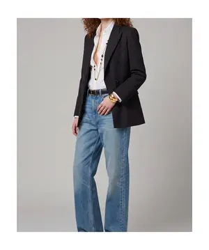 Saint Laurent Double-breasted Striped Jacket