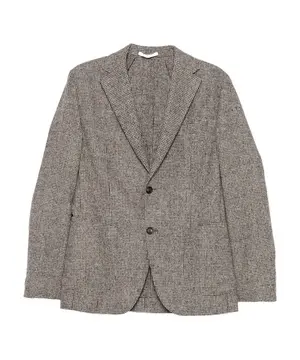 Eleventy Houndstooth-pattern Single-breasted Blazer - Brown