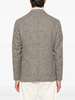 Eleventy Houndstooth-pattern Single-breasted Blazer