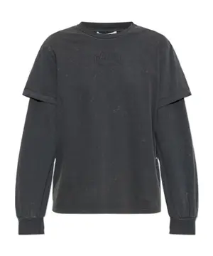 GANNI Future Heavy Jersey Long-sleeve T-shirt - Grey