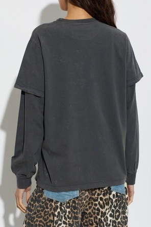 GANNI Future Heavy Jersey Long-sleeve T-shirt