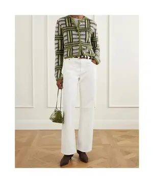 La DoubleJ Check-pattern Button-up Cardigan