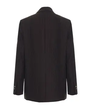 Elisabetta Franchi Striped Single-breasted Jacket