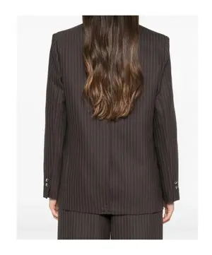Elisabetta Franchi Striped Single-breasted Jacket