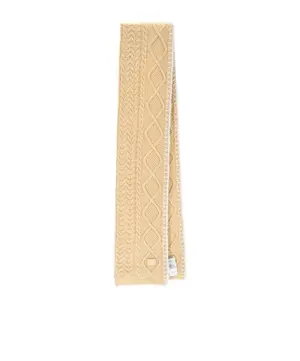 Miu Miu Cable-knit Embroidered Scarf - No