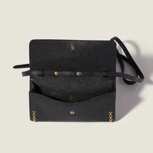 Miu Miu Leather Wallet With Shoulder Strap