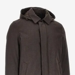 Herno Wool Hooded Single-breasted Coat