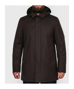 Herno Wool Hooded Single-breasted Coat