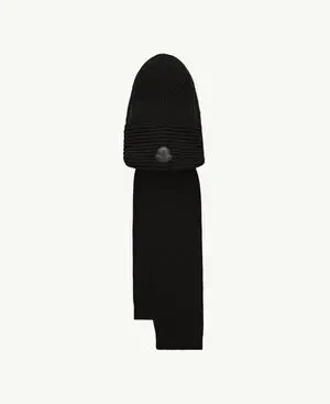Moncler Logo Patch Hooded Scarf