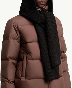 Moncler Logo Patch Hooded Scarf