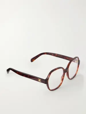 Celine Triomphe Mini Round-frame Acetate Glasses