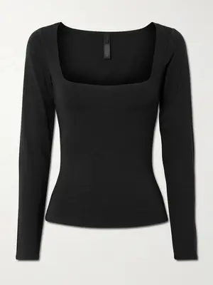 SKIMS Long-sleeved T-shirt - Black