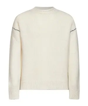 ROBERTO COLLINA Contrast-stitch Crew-neck Sweater - No