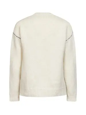 ROBERTO COLLINA Contrast-stitch Crew-neck Sweater - No