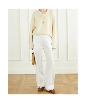 LISA YANG Ribbed V-neck Sweater