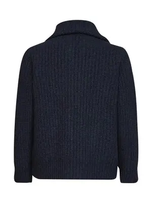 ROBERTO COLLINA Zip-up Shawl Collar Knit Jacket