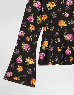 Dolce & Gabbana Flared Floral Blouse