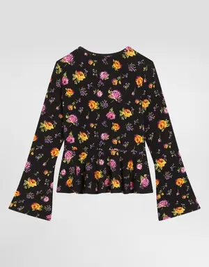 Dolce & Gabbana Flared Floral Blouse