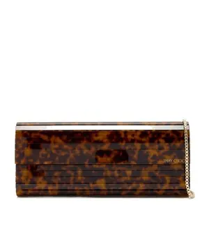JIMMY CHOO Tortoiseshell-effect Clutch