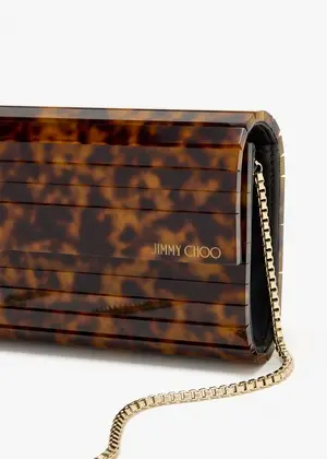 JIMMY CHOO Tortoiseshell-effect Clutch