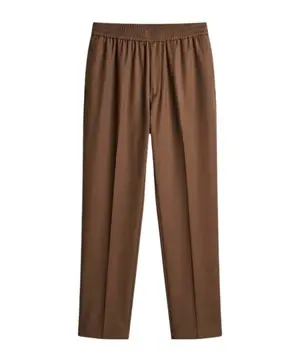 Barena Venezia Elastic Waist Pressed Crease Trousers - Brown