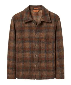 Barena Venezia Plaid Shirt Jacket - Brown