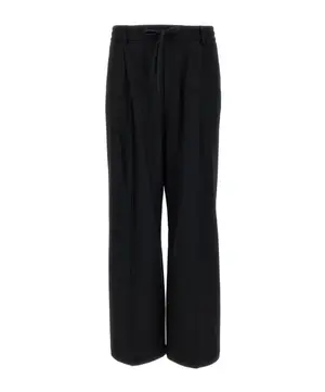 Barena Venezia Drawstring Pleated Wide-leg Trousers