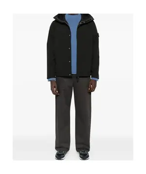 Stone Island Logo Patch High Neck Jacket
