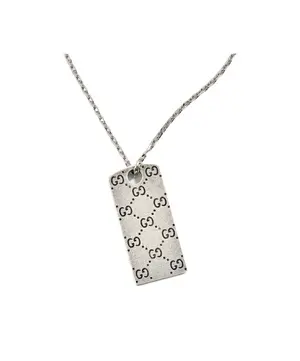 Gucci Signature Pendant Tag Necklace