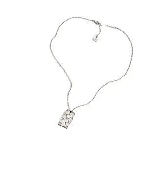 Gucci Signature Pendant Tag Necklace - No
