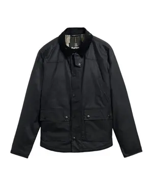 Barbour Waxed Field Jacket - Navy Blue