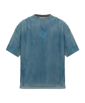 Stone Island Regular-fit T-shirt With 'bark Tee' Print - Gray
