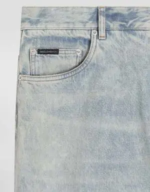Dolce & Gabbana Dolce Gabbana Logo Plaque Straight Leg Jeans