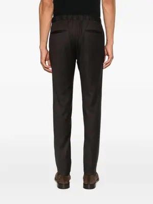 Incotex Elastic-waist Trousers - Dark Brown