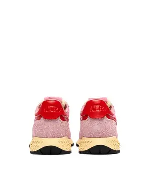 AUTRY Logo-patch Panelled Sneakers - Pink
