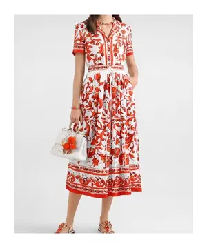 Dolce & Gabbana Majolica-print Twill Dress