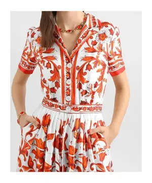 Dolce & Gabbana Majolica-print Twill Dress