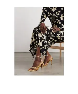 Johanna Ortiz Metallic-leather Sandals