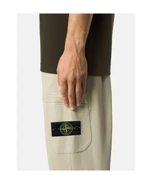 Stone Island Slim-fit Joggers With Cargo Pocket