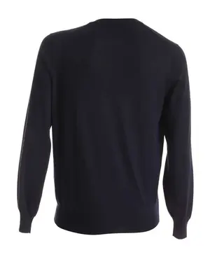 Brunello Cucinelli Ribbed-knit V-neck Jumper - Black