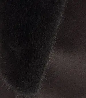 Kiton Cashmere Mink-lapel Wrap Coat