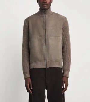 Corneliani Wool-suede Hybrid Jacket