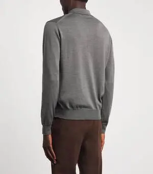 Corneliani Virgin Wool Quarter-zip Polo Sweater