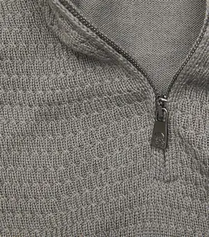Corneliani Virgin Wool Quarter-zip Polo Sweater