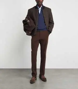 Corneliani Virgin Wool-cashmere Quarter-zip Sweater