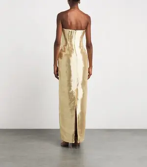 Cult Gaia Satin Strapless Ficklin Gown