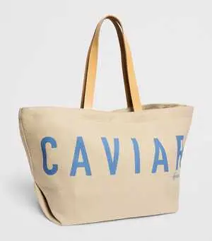 Harrods Jute Caviar Tote Bag