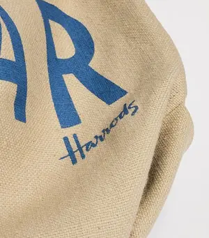 Harrods Jute Caviar Tote Bag