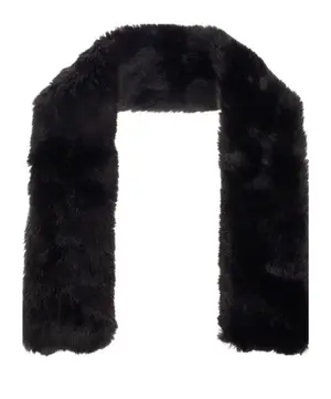 BY MALENE BIRGER Faux-fur Scarf - Black